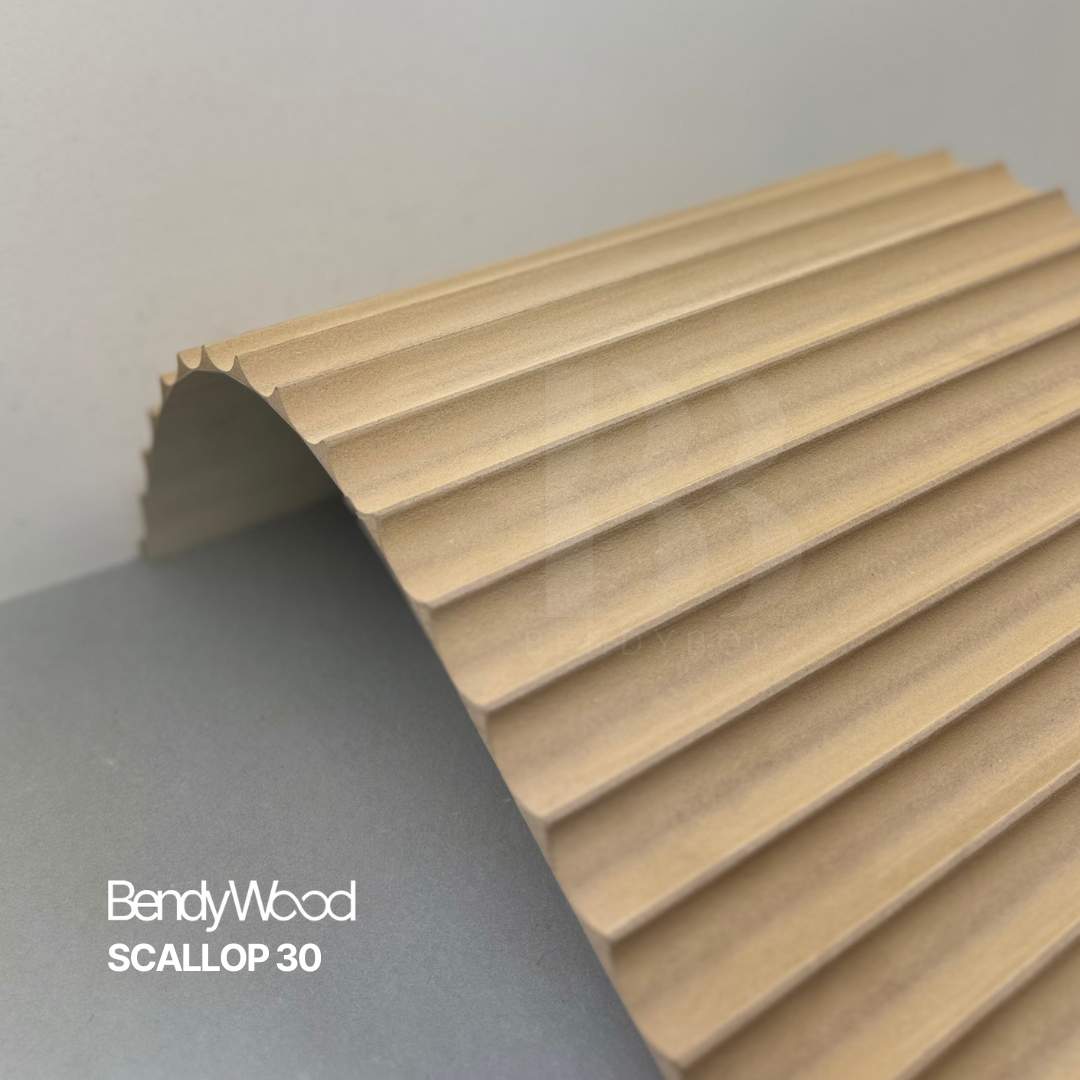 BendyWood Half Round 20 Raw MDF – Flexible, Moisture-Resistant Panels ...