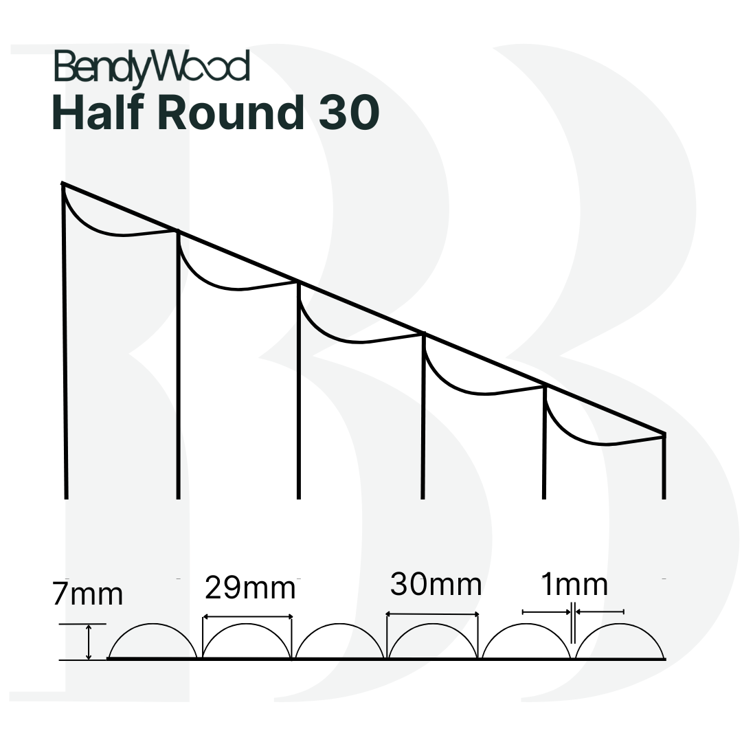 Half Round - Flexible MDF Panels